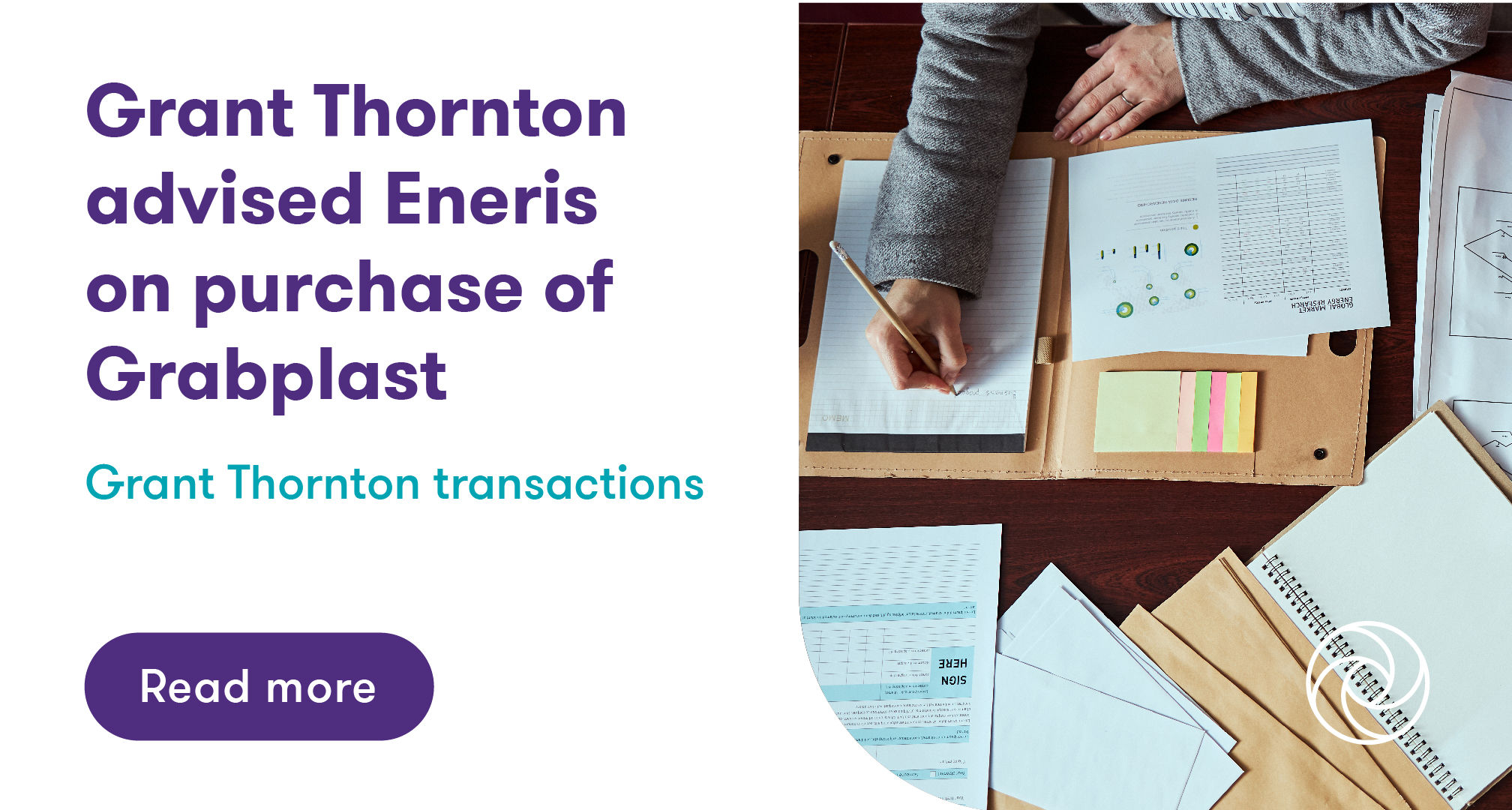Grant Thornton advised Eneris Group in the acquisition transaction of Grabplast - Grant Thornton