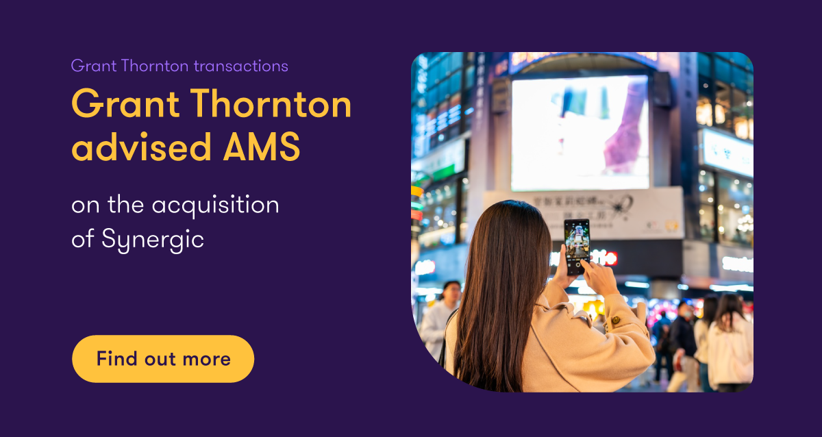 Grant Thornton advised AMS on the acquisition of Synergic - Grant Thornton